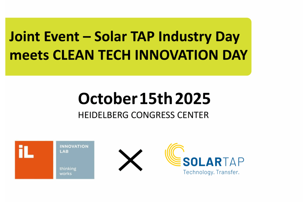 Joint Event – Solar TAP Industry Day meets CLEAN TECH INNOVATION DAY ...